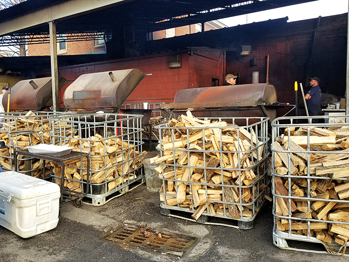 Behind great barbecue stands great wood. These stacks of seasoned timber aren't just fuel&mdash;they're flavor factories waiting to transform good meat into greatness.