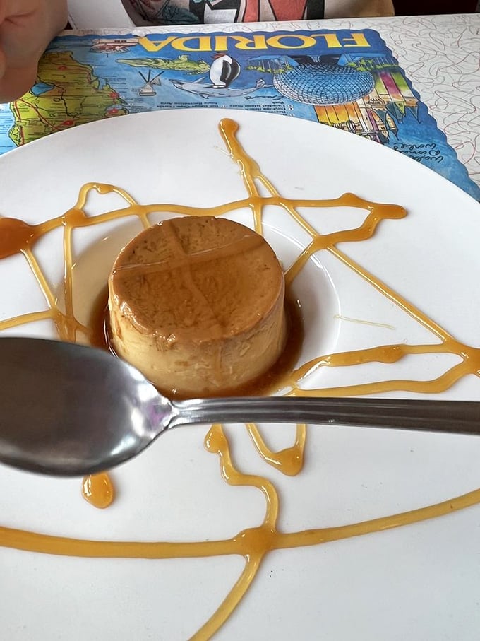 This flan isn't just dessert; it's a caramel-draped miracle that somehow manages to be both delicate and decadent simultaneously. 