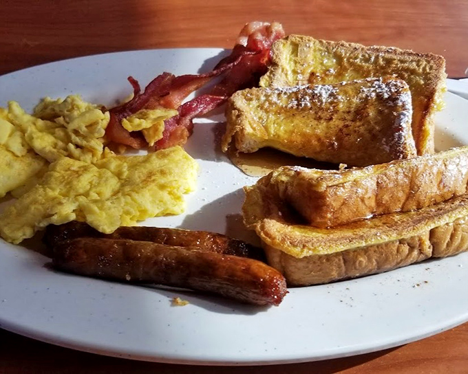 French toast that transforms ordinary mornings into something worth getting out of bed for early. 