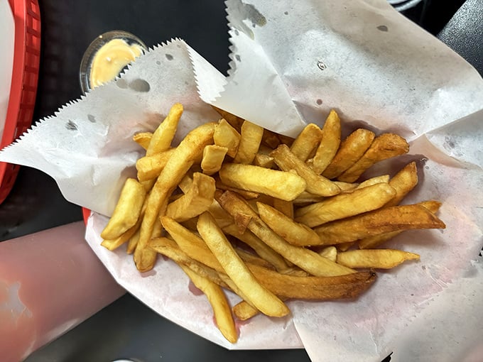 Golden fries that prove sometimes the simplest pleasures in life are also the most satisfying.
