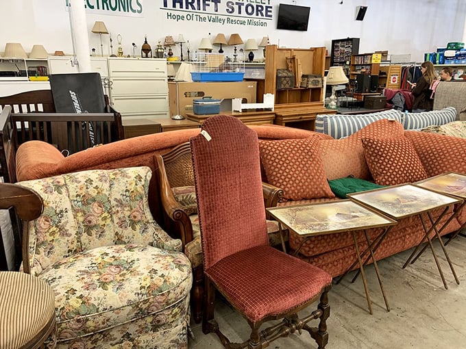 This furniture collection spans decades of American living rooms&mdash;that floral armchair definitely witnessed the moon landing.