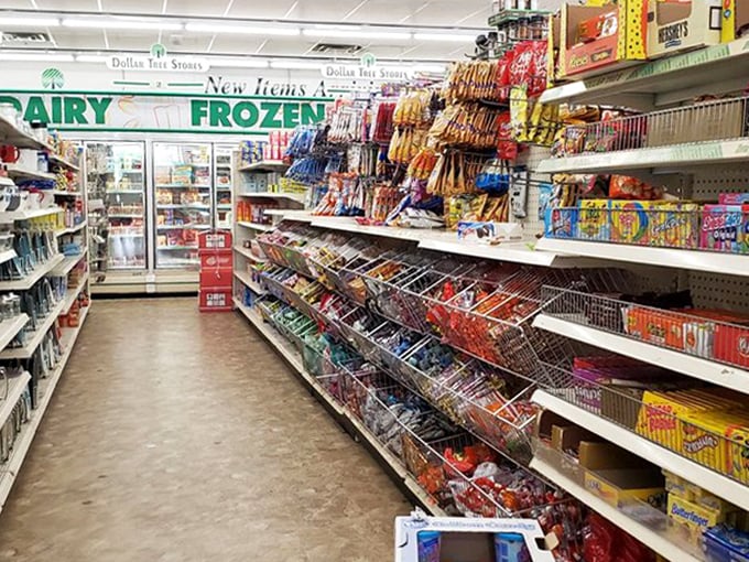 The frozen section and snack aisle convergence &ndash; where impulse purchases are financially forgiven. Dinner and dessert planning without the budgetary guilt trip.
