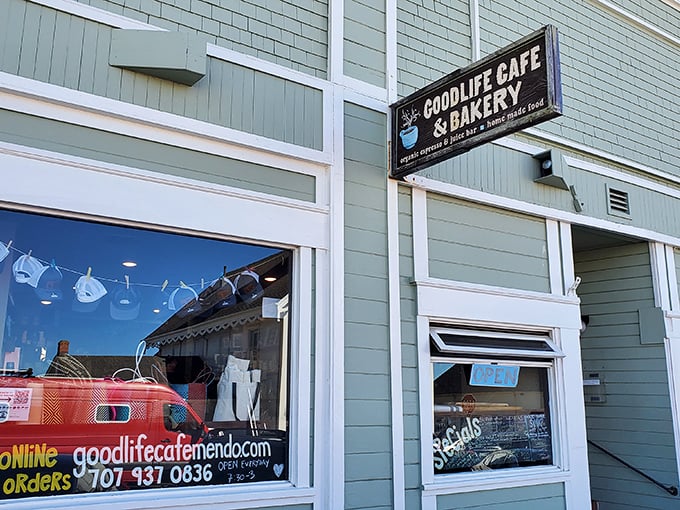 Goodlife Cafe isn't just a name &ndash; it's the Mendocino philosophy in storefront form, where organic meets ocean views.