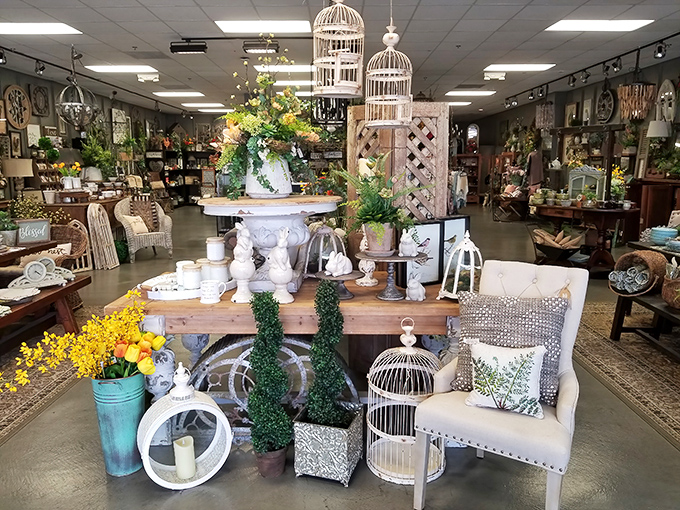 Home d&eacute;cor heaven where farmhouse chic meets elegant comfort. One trip here and your living room will demand a complete makeover.