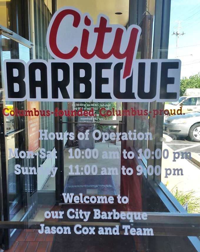 The hours of operation&mdash;crucial information for proper barbecue expedition planning. Note them carefully to avoid disappointment.