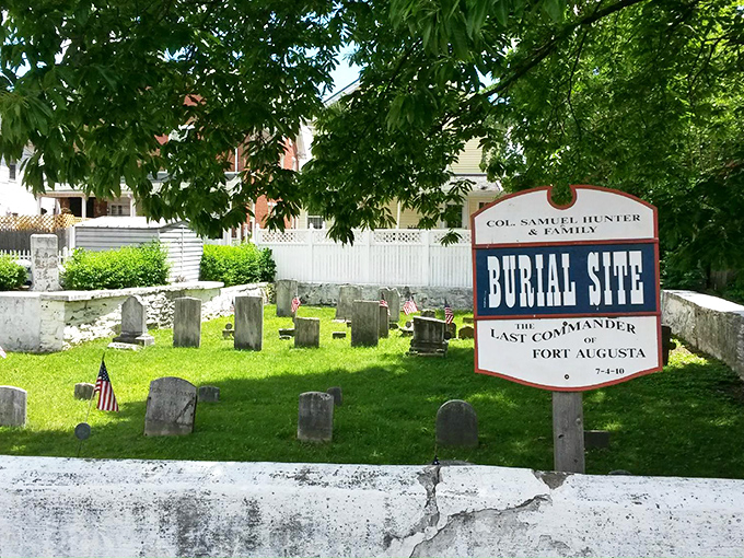 Hunter Cemetery's peaceful grounds reflect Sunbury's deep roots and enduring sense of community history.