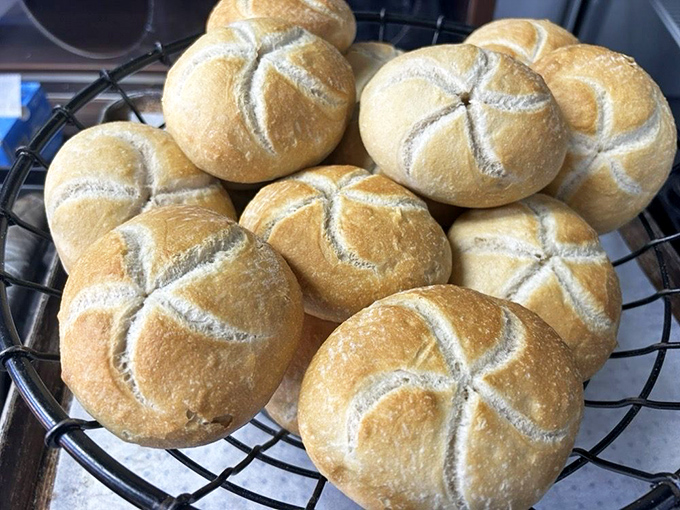 These Kaiser rolls with their signature star pattern aren't just bread&mdash;they're little golden galaxies of flavor, ready to elevate any sandwich to stellar heights.