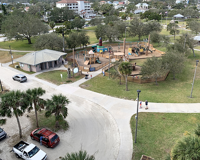 Community parks where grandparents get more excited than grandkids. This playground promises multi-generational fun under Florida's endless summer sky.