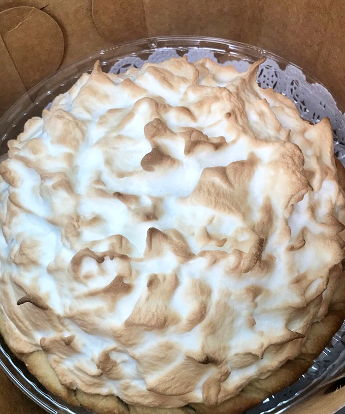 Lemon meringue pie with peaks so perfect they could make the Alps jealous&mdash;a sweet-tart symphony under a cloud of toasted bliss.