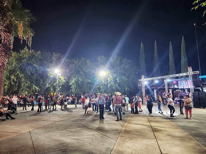 As night falls, Lindsay's Friday Night Market lights up with music, dancing, and the kind of community gathering that defies inflation.