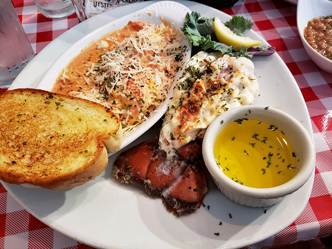 This lobster tail and ravioli plate isn't just dinner&mdash;it's edible evidence that sometimes you really can have it all. 