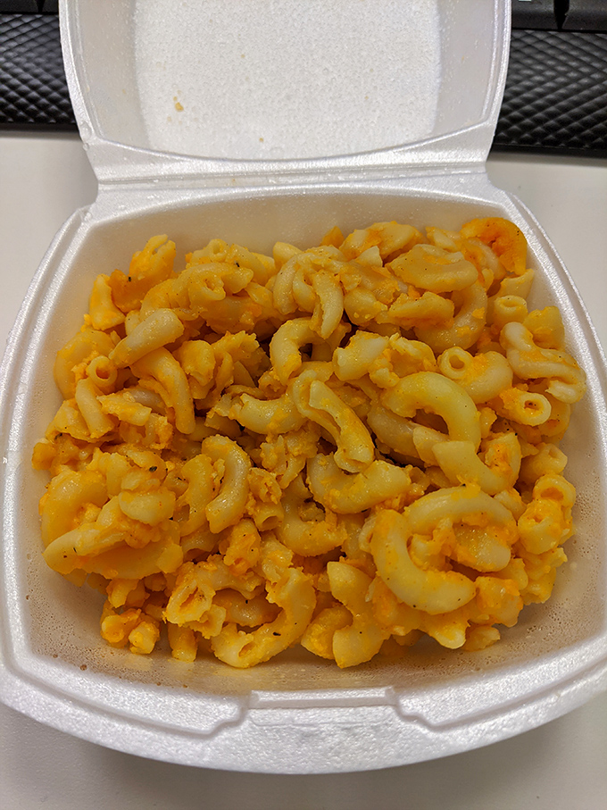 Mac and cheese that doesn't need to be fancy to be fantastic. Each elbow cradles just the right amount of cheese sauce&mdash;comfort food engineering at its finest.