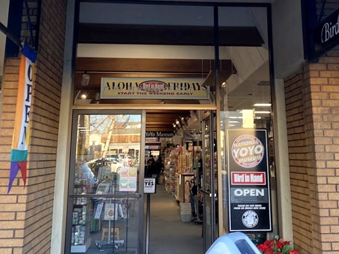 Step through these doors into a spinning wonderland. The unassuming brick entrance conceals a universe of circular treasures waiting to be discovered.