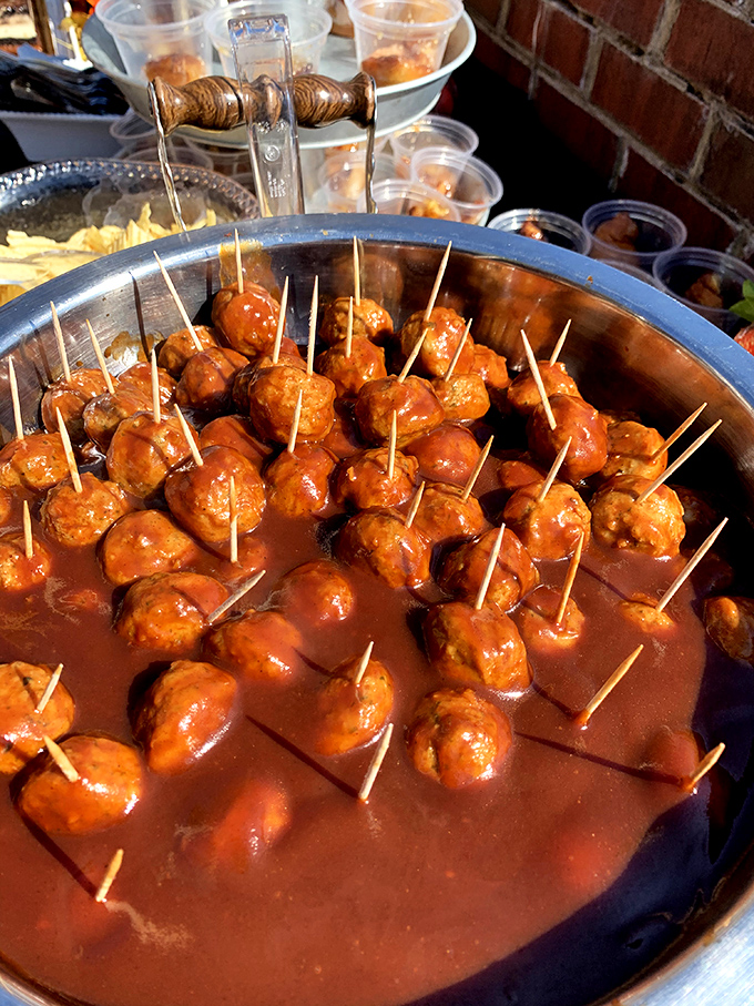 These aren't just meatballs&mdash;they're flavor bombs waiting to detonate on your taste buds. Swimming in sauce that deserves its own fan club. 