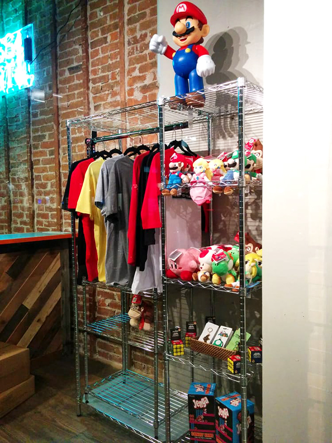 Gaming merchandise that lets you take a piece of the arcade home, though sadly, the life-size Mario won't fit in your car.