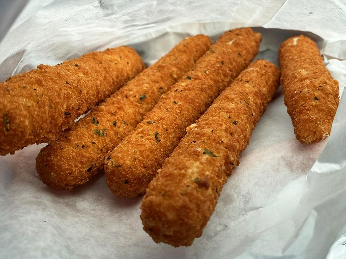 Mozzarella sticks that don't mess around&mdash;crispy, golden soldiers guarding their molten cheese treasure until that first perfect bite.