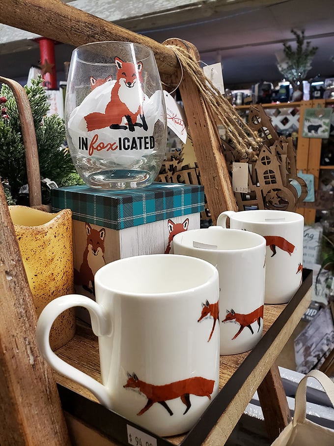 Infoxicated indeed! These whimsical fox mugs would make morning coffee an adventure. The clever wordplay is matched only by the charming illustration.