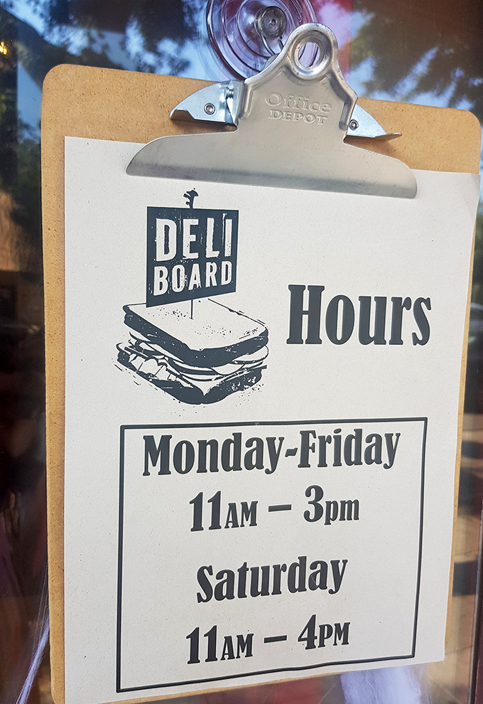 These hours are worth committing to memory. Plan accordingly or face the crushing disappointment of a Deli Board-less day.