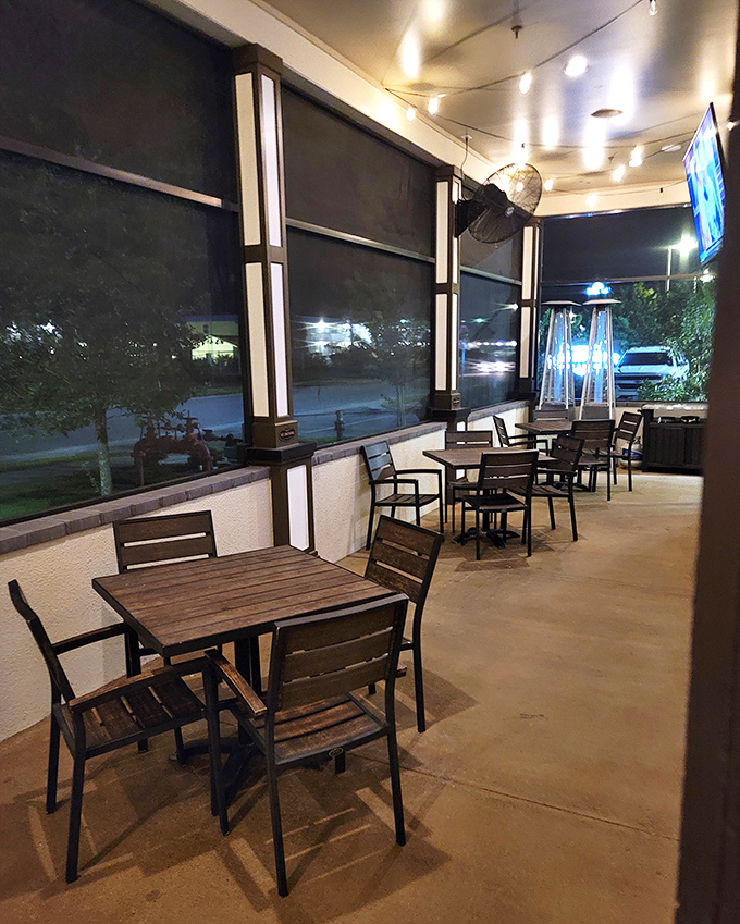 The outdoor patio offers a more relaxed vibe for those evenings when Florida's weather decides to behave itself.