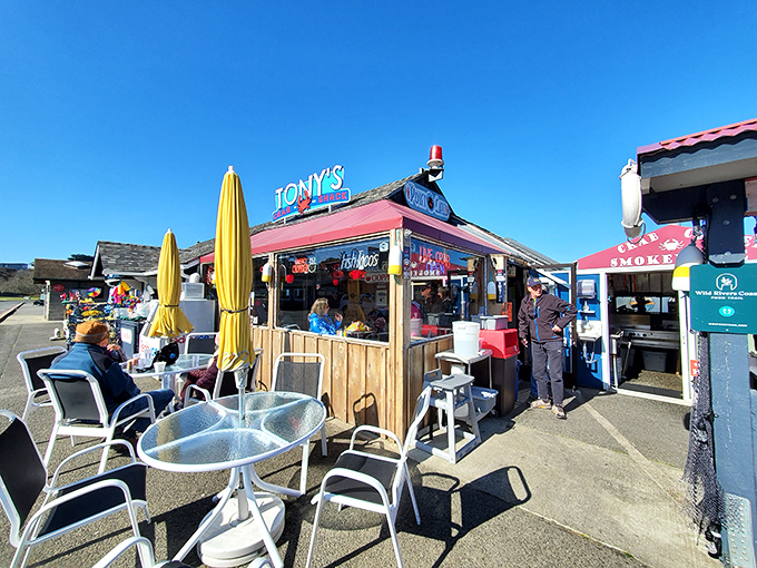 The outdoor patio doesn't just offer seating&mdash;it provides front-row tickets to the greatest show on earth: fresh seafood in the sunshine.