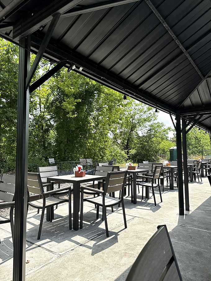 Outdoor dining that captures Pennsylvania's green splendor. These tables have witnessed countless first dates, family celebrations, and "just because it's Tuesday" meals.