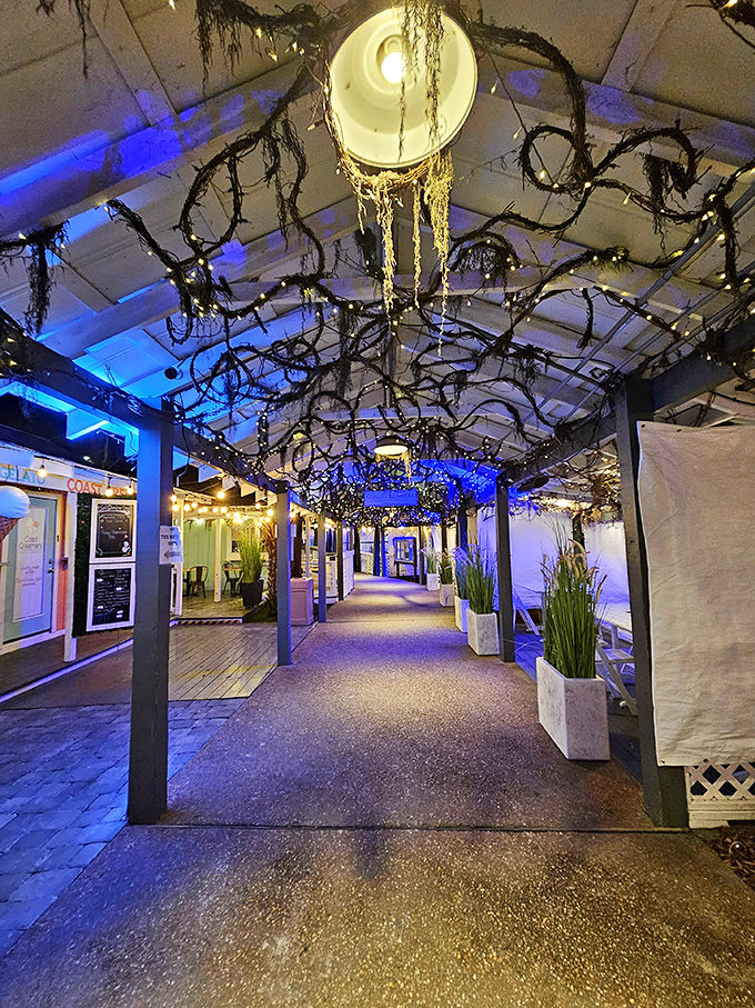 Follow the twinkling lights down this magical corridor and prepare for a dining experience that feels wonderfully removed from the ordinary world.