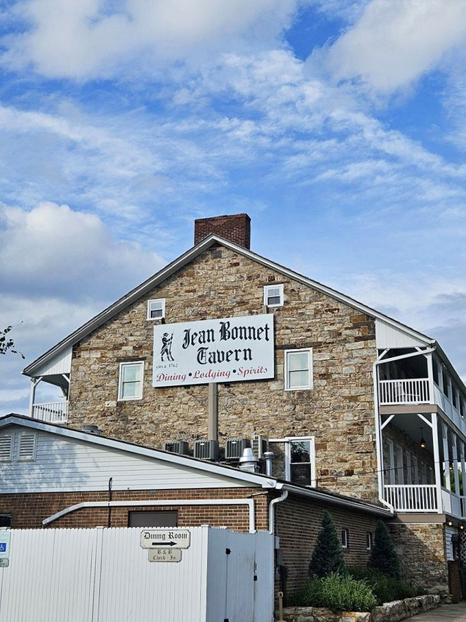 Standing proudly against Pennsylvania's blue sky, this stone tavern has welcomed travelers since before America had a name. Some traditions age beautifully.