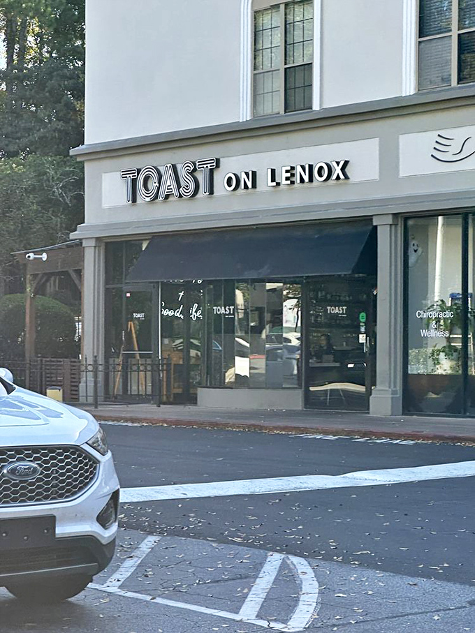 Even from the outside looking in, Toast on Lenox promises good times&mdash;its understated exterior hiding the culinary treasures that await just beyond those doors.