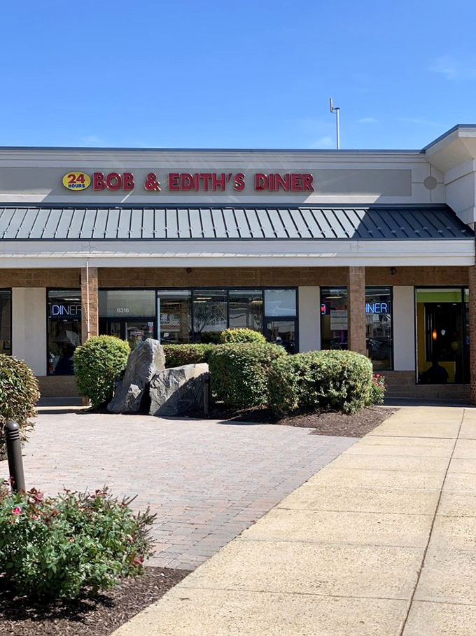 Not just a building with a sign, but a landmark of local life. Bob & Edith's stands ready for whatever hunger emergency might arise.