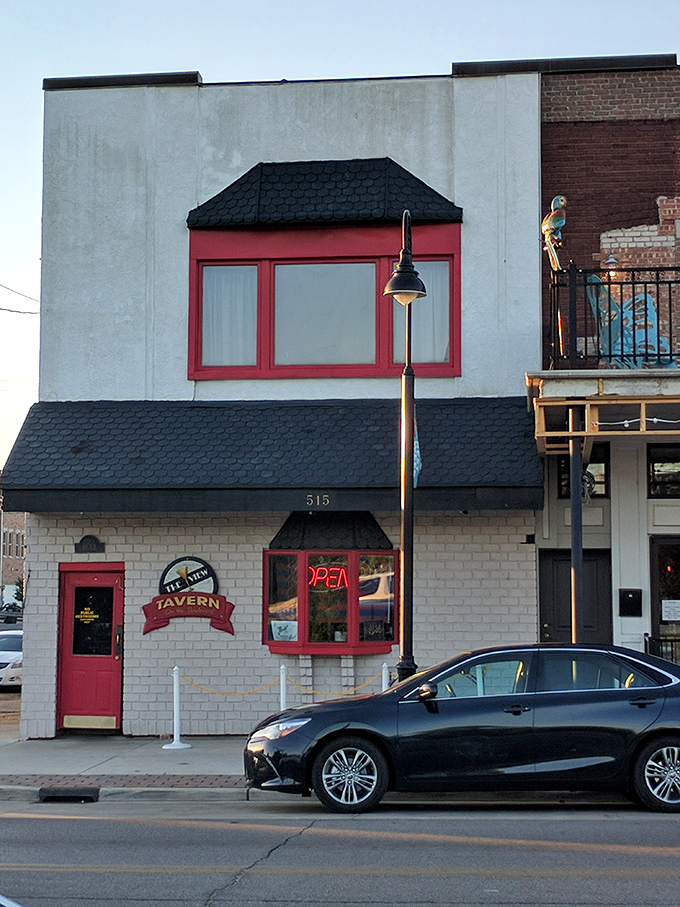 As evening approaches, The View Tavern's modest exterior glows with welcome, beckoning hungry South Bend locals and visitors alike to step inside.