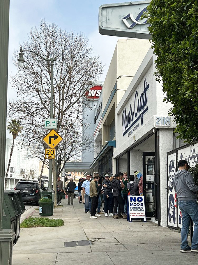 The sidewalk queue has become as much a part of the Moo's experience as the food itself&mdash;a community of strangers united by the promise of perfect barbecue.