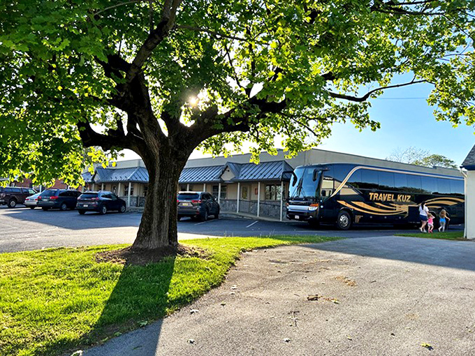 Even tour buses know where to stop in Amish country&mdash;under the shade of a grand tree outside Hometown Kitchen, where Pennsylvania's best kept secret awaits.