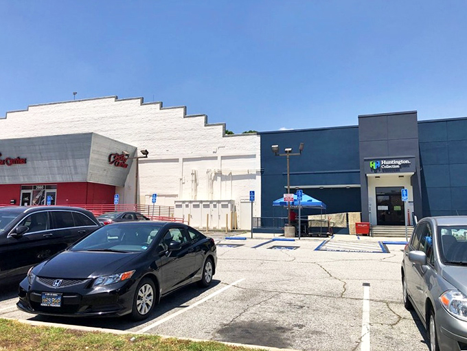 The parking lot outside Huntington Collection&mdash;the last place your car will sit before becoming significantly heavier with vintage treasures.