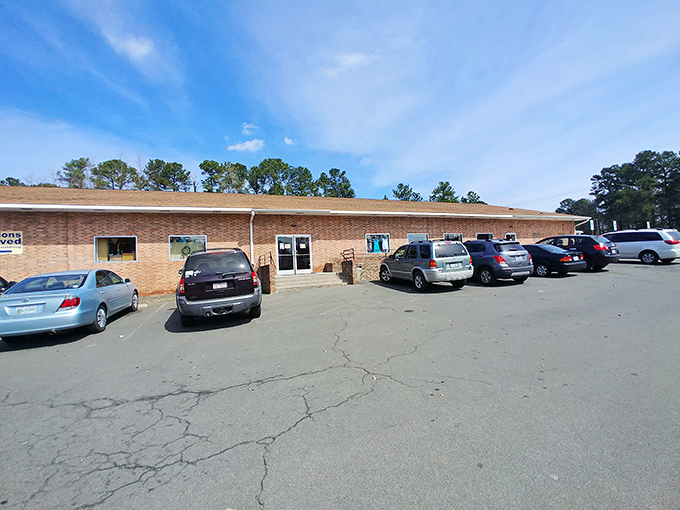 The parking lot&mdash;first stop on your treasure hunting expedition. Each car represents another explorer ready to dive into this sea of secondhand wonders.