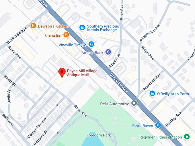 15. payne mill village antique mall map