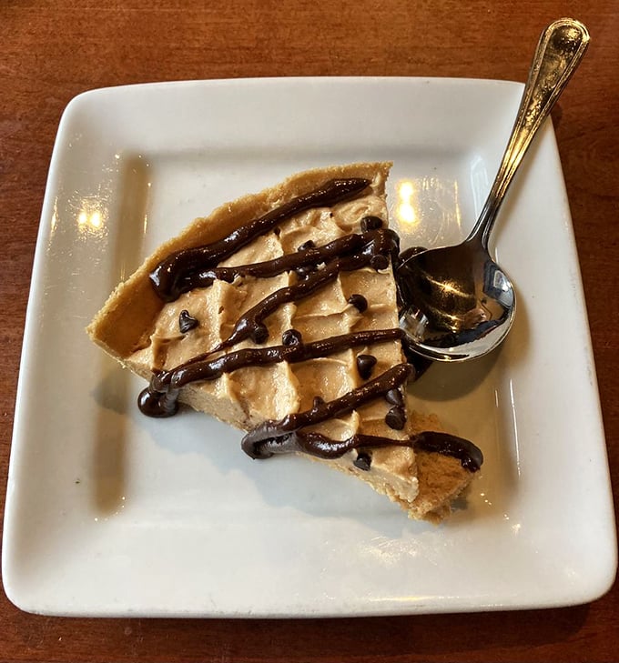 The peanut butter pie might cause inappropriate noises of delight&mdash;a silky, chocolate-drizzled slice of heaven that deserves its own thank-you note.