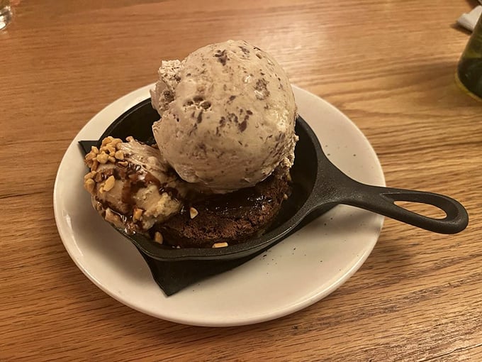 Dessert that answers the eternal question: "Why choose between brownie and ice cream?" This skillet sensation is the sweet finale your meal deserves.Dessert that answers the eternal question: "Why choose between brownie and ice cream?" This skillet sensation is the sweet finale your meal deserves.