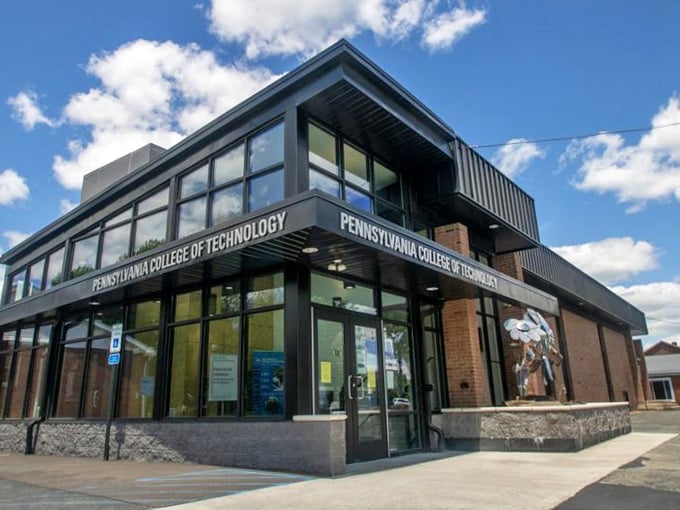 Education meets small-town charm at the Pennsylvania College of Technology, where modern architecture blends surprisingly well with Wellsboro's historic vibe.