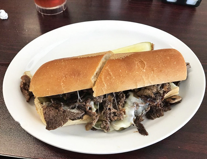A proper cheesesteak that proves Philadelphia's influence reaches all the way to the Keys. That melty cheese-to-meat ratio deserves scientific study.