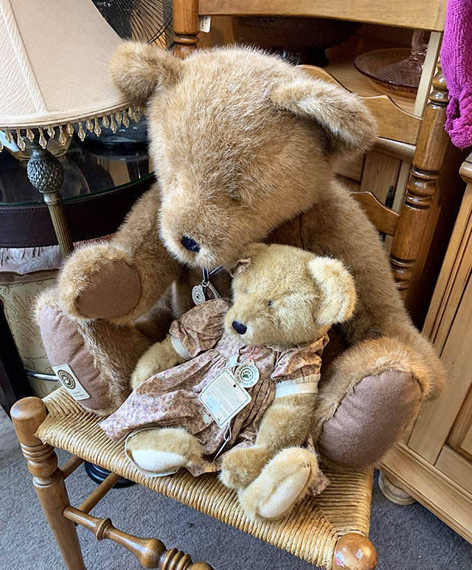 These teddy bears have seen things, loved children, and are ready for their second act in your grandkid's playroom.