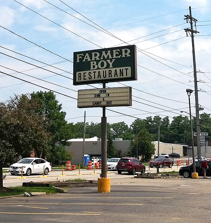 The roadside beacon that has guided hungry travelers for years &ndash; simple, straightforward, and promising satisfaction ahead.
