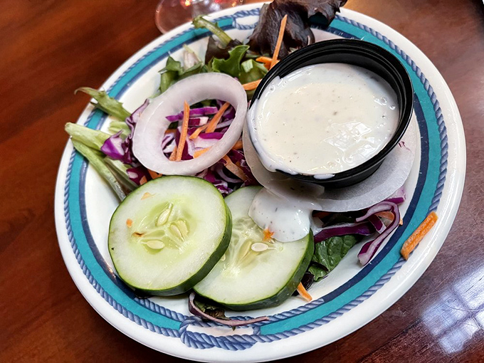Sometimes even seafood fanatics need a palate cleanser&mdash;this fresh side salad with its crisp cucumber and creamy dressing plays the perfect supporting role.