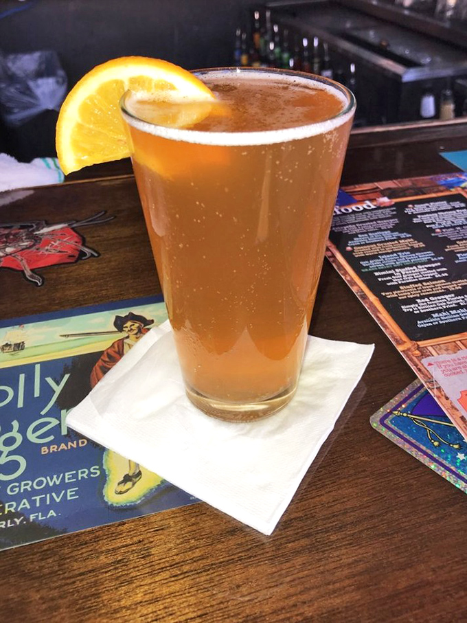 That amber glow isn't just the beer - it's liquid sunshine in a glass, perfect for toasting another perfect Florida day.