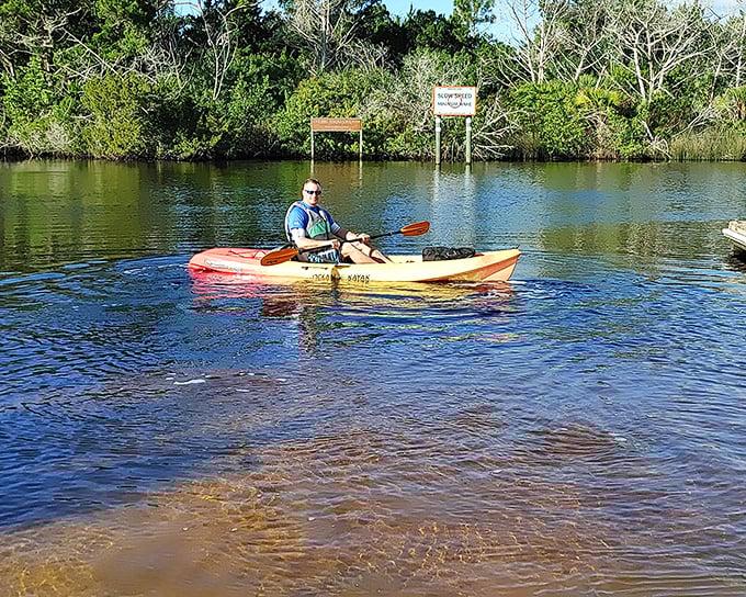 Solo kayaking through Sanchez Park's waterways offers both adventure and solitude&mdash;luxury experiences without the luxury price tag.