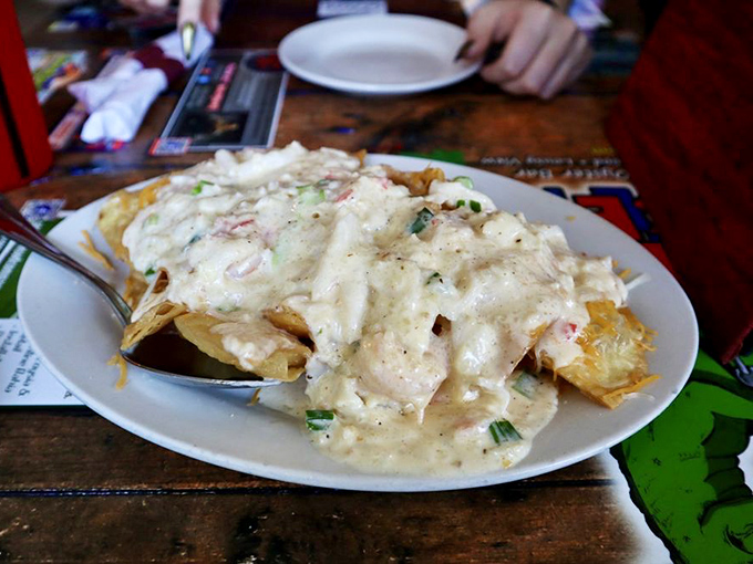 Seafood nachos that redefine the genre &ndash; because sometimes regular nachos just aren't fancy enough for Florida.