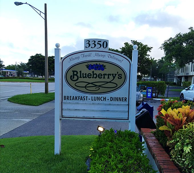 "Always Fresh! Always Delicious!" &ndash; a promise as reliable as Florida sunshine. This unassuming sign marks the entrance to breakfast paradise.
