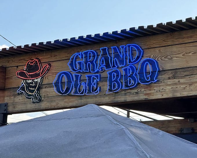 That neon cowboy isn't just a sign&mdash;it's a beacon calling meat lovers from across California to make the pilgrimage to BBQ heaven.