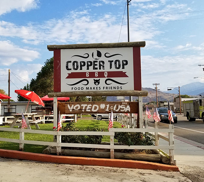 The sign proudly proclaims what locals already know &ndash; this unassuming roadside spot serves up some of America's most celebrated barbecue.