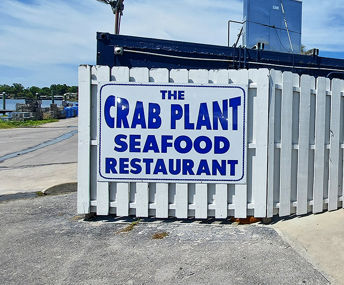 This sign doesn't need neon or flashing lights &ndash; in Crystal River, these simple blue letters spell "get ready for something special."