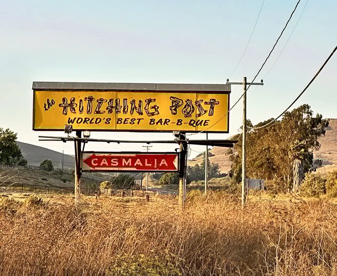 "World's Best Bar-B-Que" isn't just a bold claim&mdash;it's a yellow signpost guiding hungry travelers through Central Coast hills to barbecue nirvana.